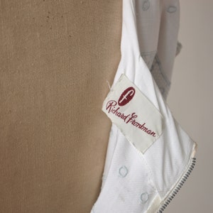 50's/60's Blue and White Wiggle Dress Richard Frontman Embroidered ...