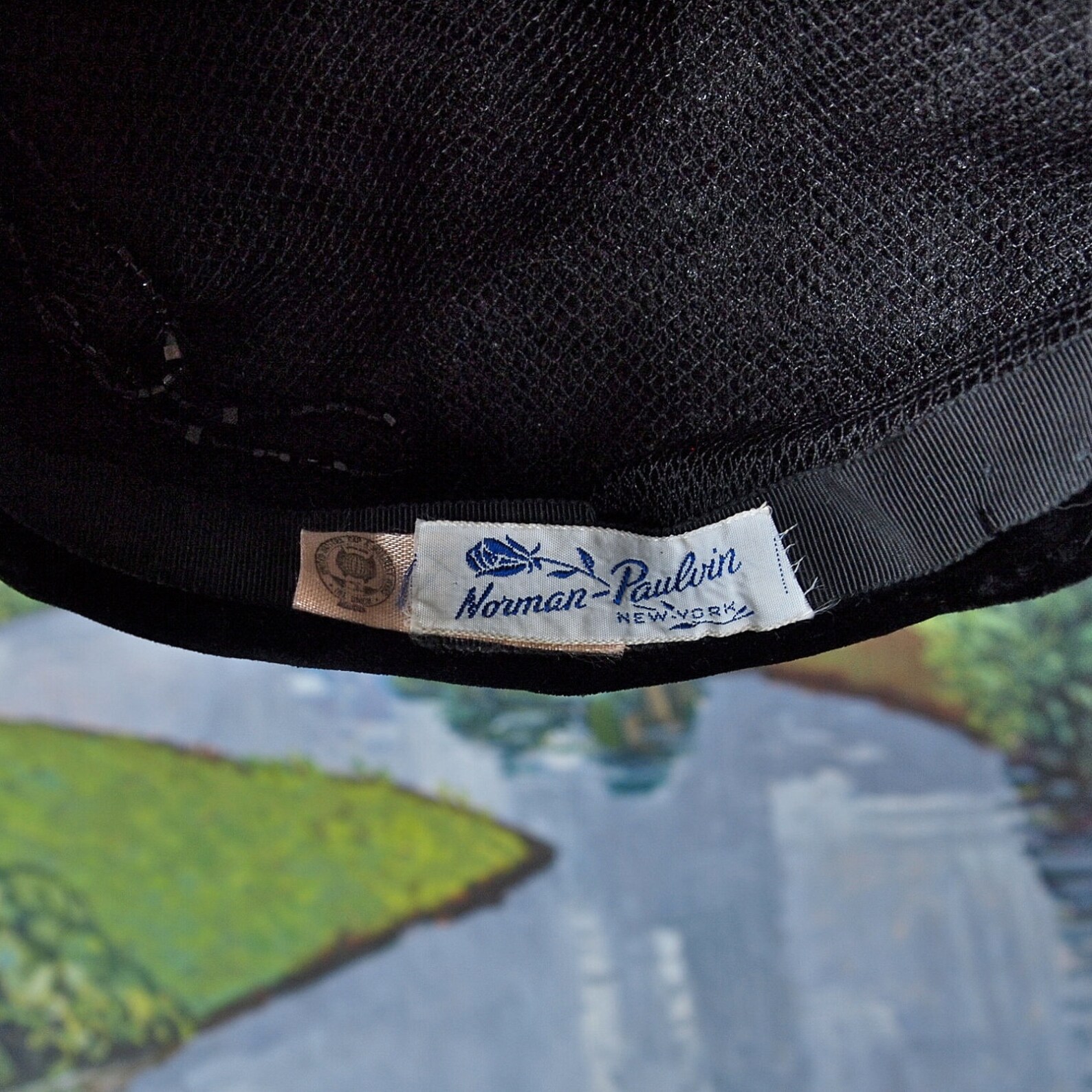 Norman Paulvin Velvet Hat Mad Men 50's Black Velvet Tam - Etsy