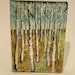 Original Art Paintings, Small Mini Wood Block, Birch Trees. - Etsy
