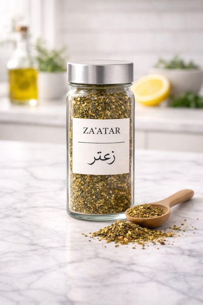 Printable English & Arabic Spice Labels | 20 Minimalist Square 1.8" Jar ...