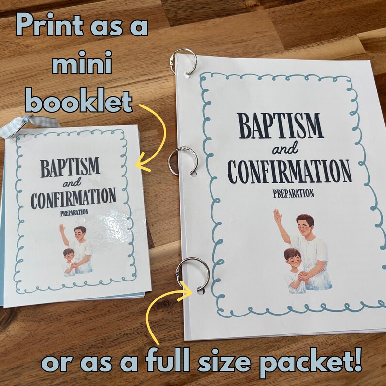 Baptism and Confirmation Preparation Bundle- Invitation, Program and ...