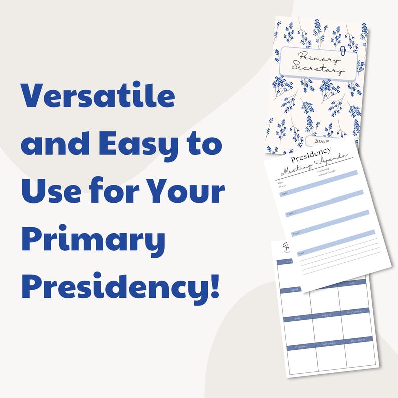 Primary Presidency Printable Binder Kit 2026 - Etsy