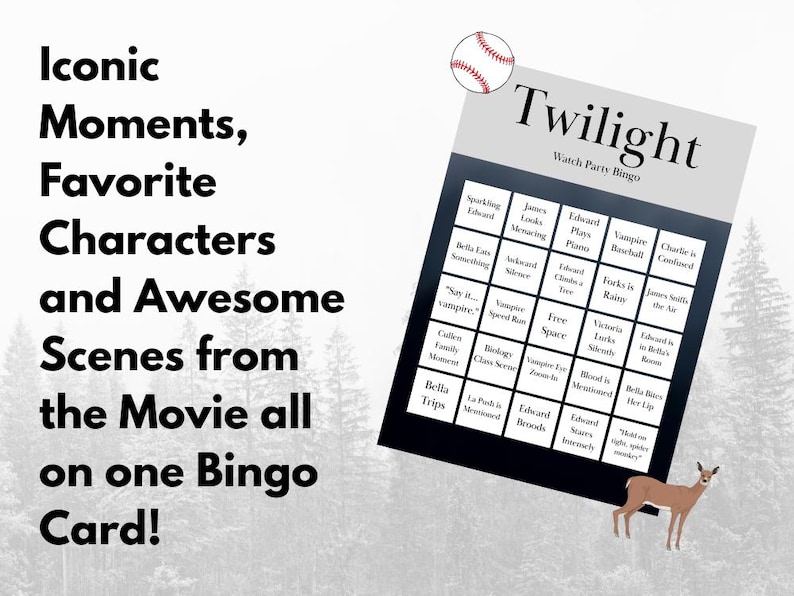 Twilight Watch Party Bingo - Etsy
