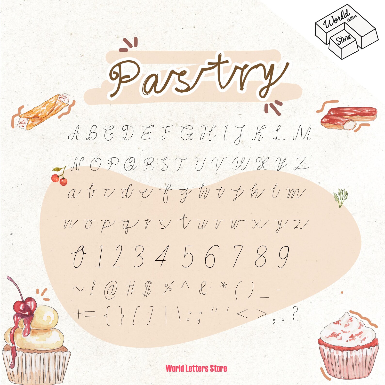 Pastry Font: Quirky Handwritten TTF for Procreate & Cricut - Etsy