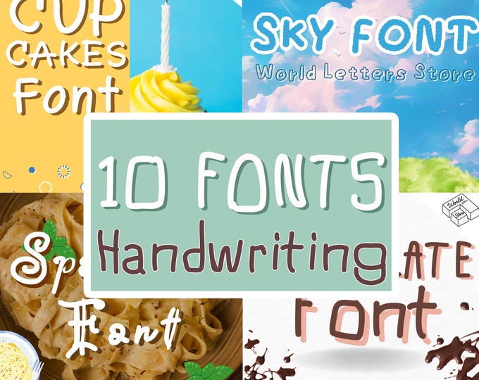 HANDWRITING Font Bundle, Font Bundle für Cricut, Font Bundle für ...