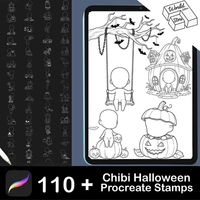 Procreate Chibi Stamps - Etsy