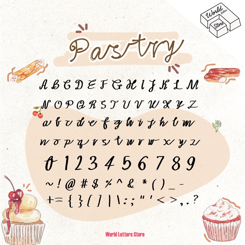 Pastry Font | Fun Fonts | Bouncy Fonts | Cute Font | Fonts for ...
