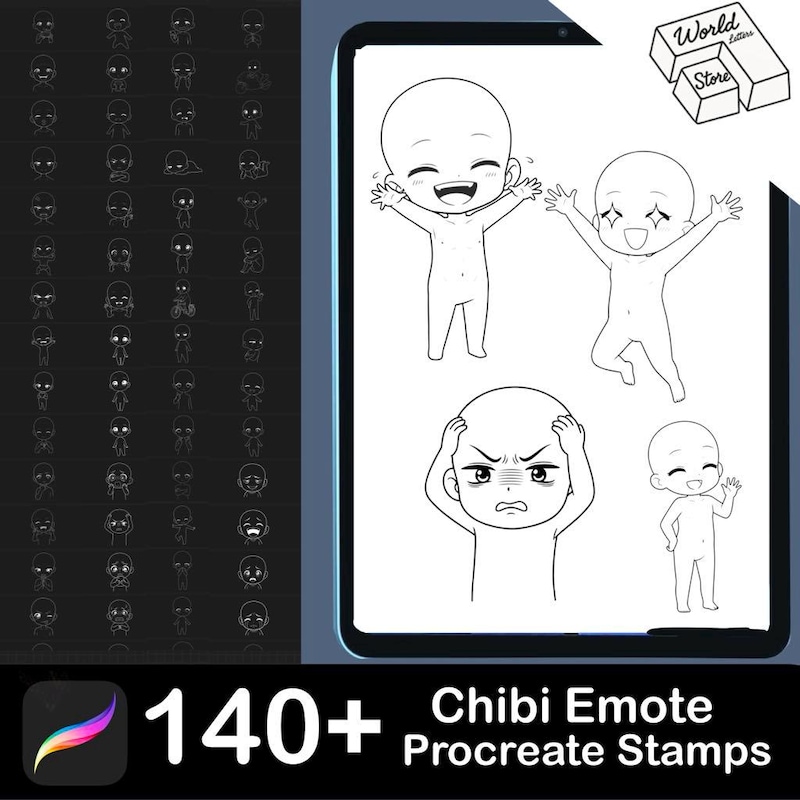 Chibi Drawing Base - Etsy