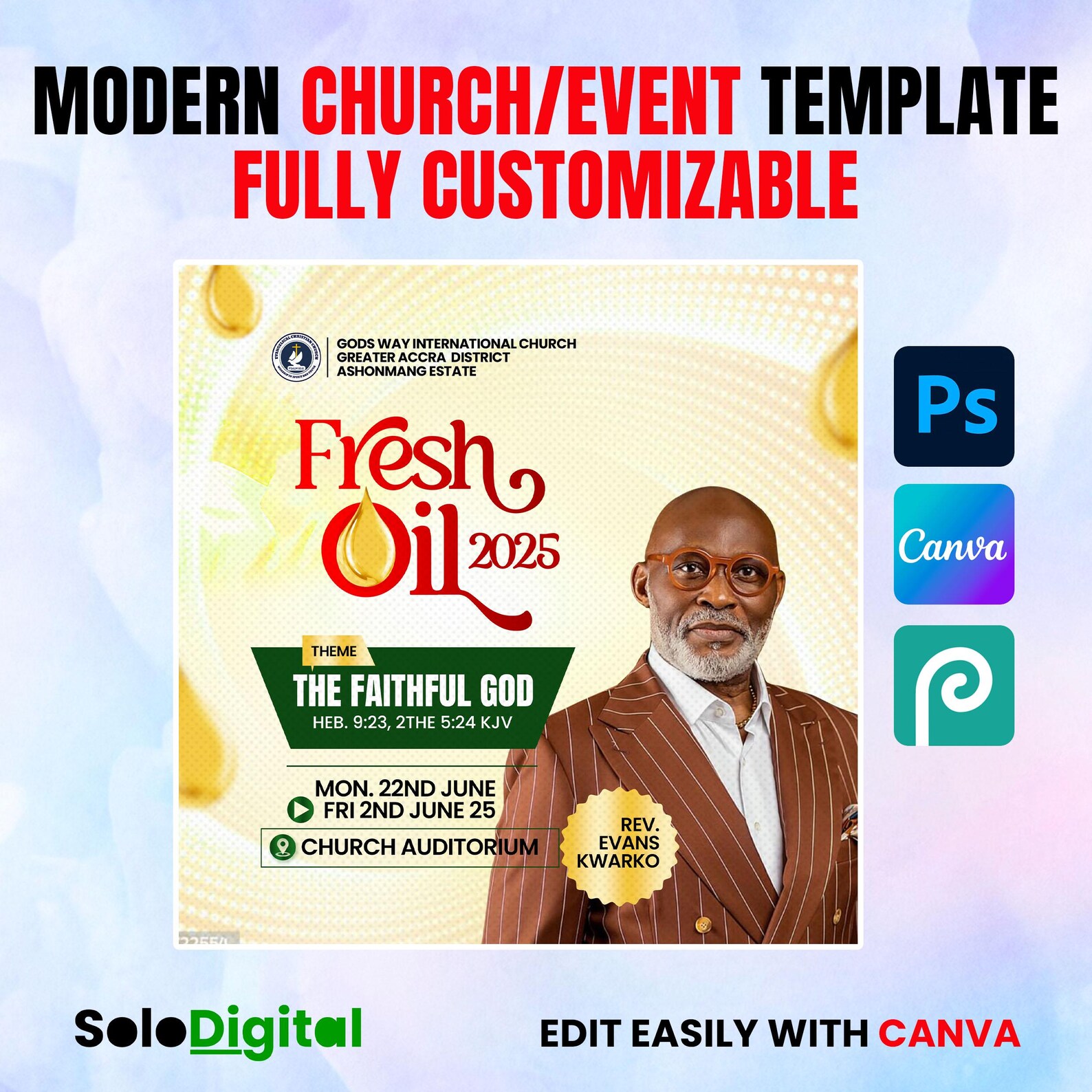 Editable Church Flyer Template | Event Flyer Template, Editable in ...