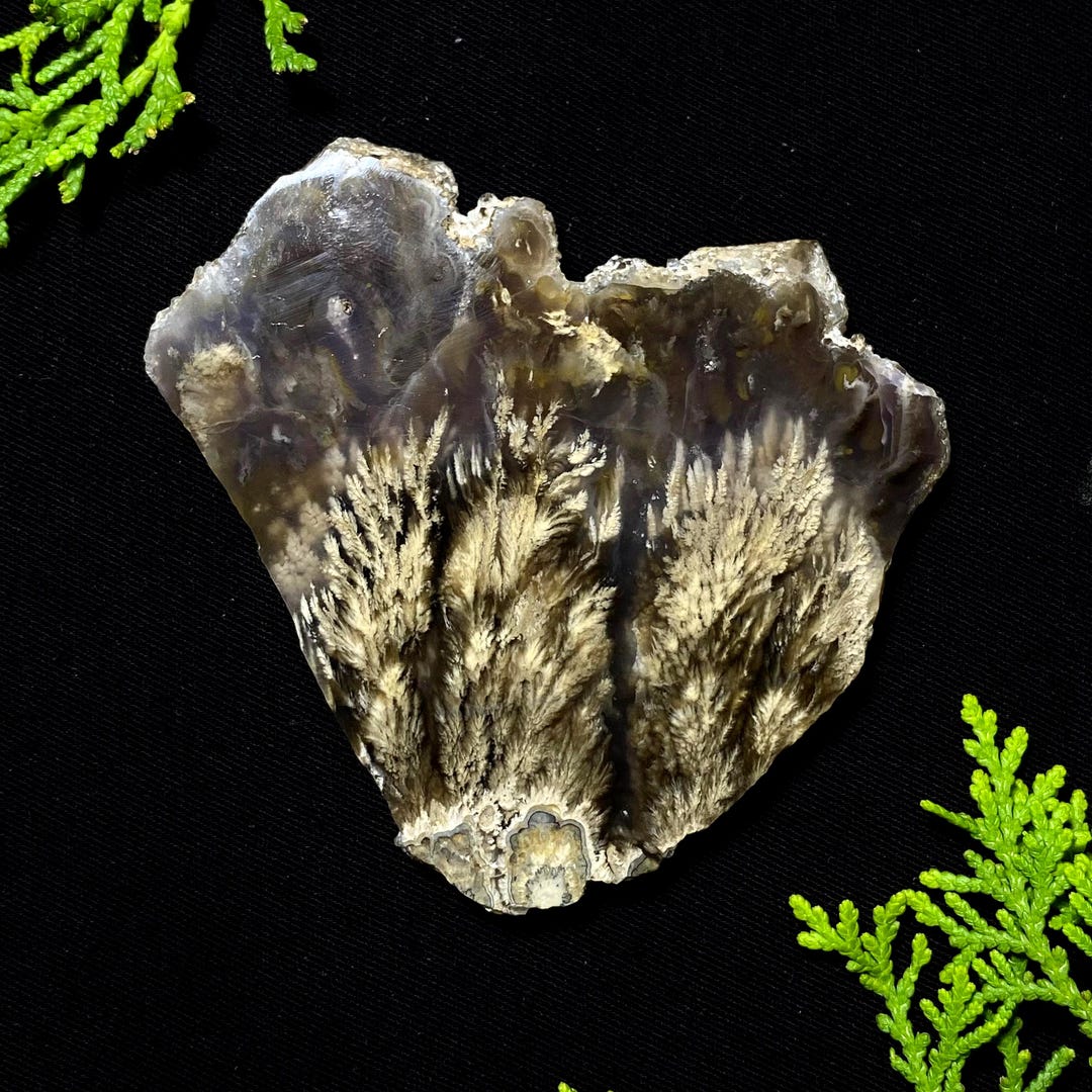 Purple Plume Agate Slab: Polished Crystal Slice for Jewelry Display - Etsy