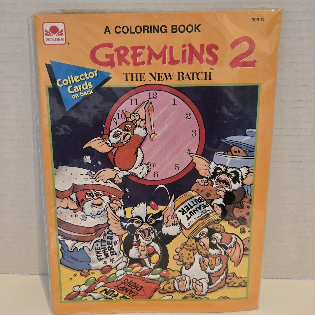 Vtg New!! Gremlins 2 the New Batch 1990 Golden Coloring Book W ...