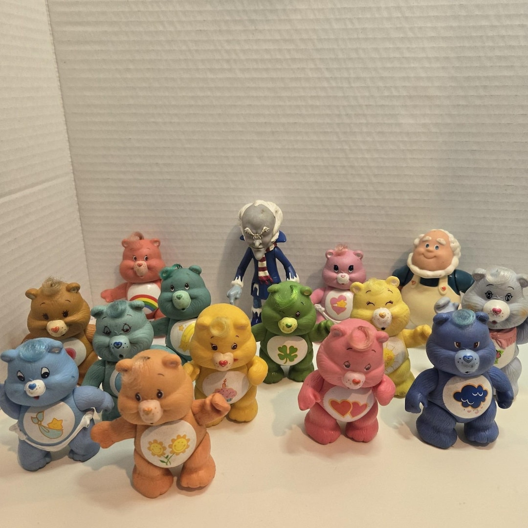 Vintage Care Bears (1980s Kenner) PVC 3" Poseable 15 Figure Collection ...
