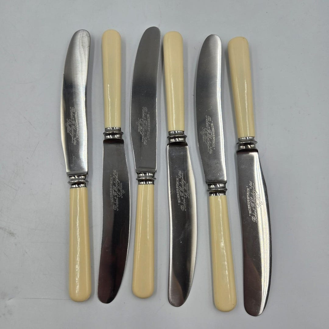 Rare RUSNORSTAIN 6 Piece Set of Table Knives by Robert F Mosley Ltd ...