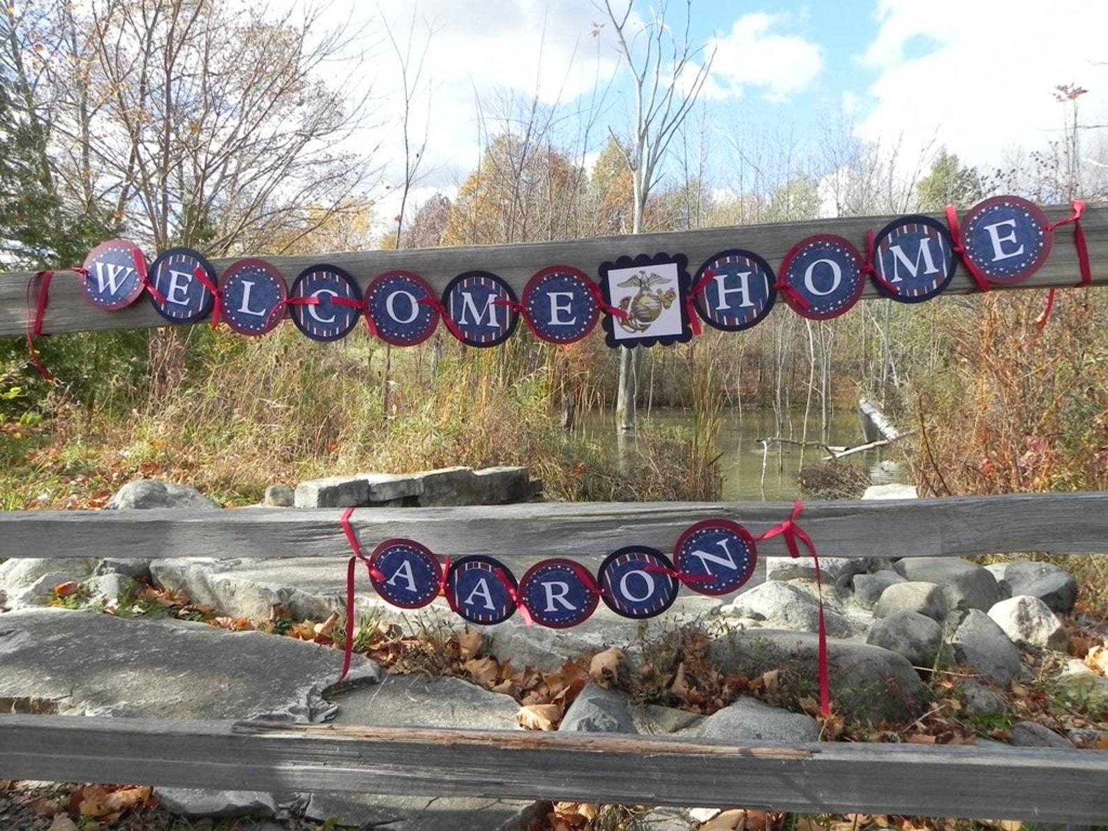 Personalized Welcome Home Military Banner Set-stars and - Etsy