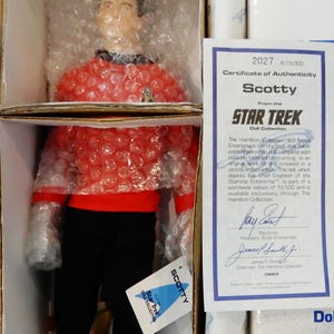 Vintage Star Trek Scotty Porcelain Doll: RARE Hamilton Ernest LTD, COA ...