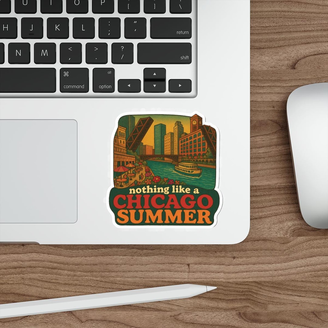 Chicago Summer Die-cut Stickers - Vintage Chicago Decor, Travel Gift ...