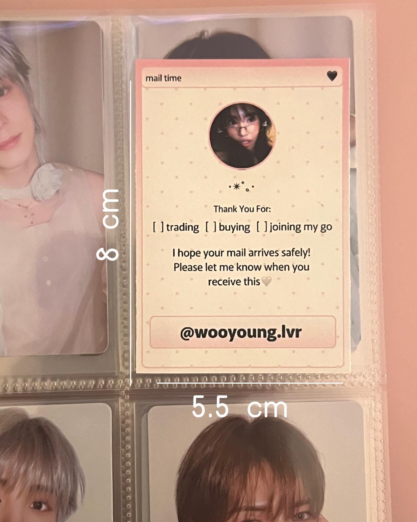 Custom Kpop Thank You Notes | Bst Card Supples for Photocards - Etsy