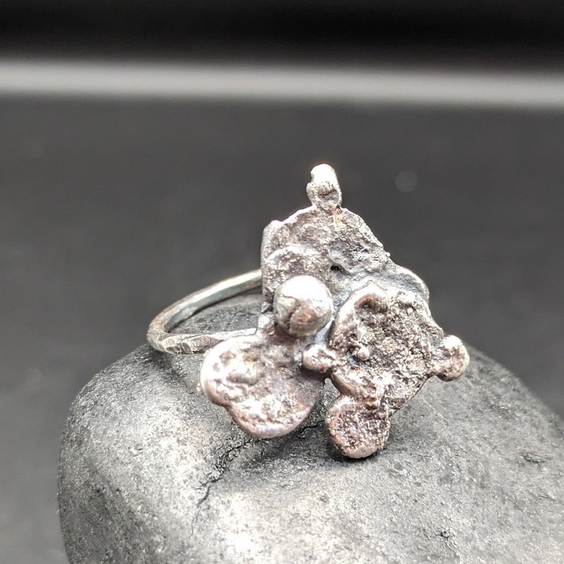 Rustic Silver Ring - Etsy