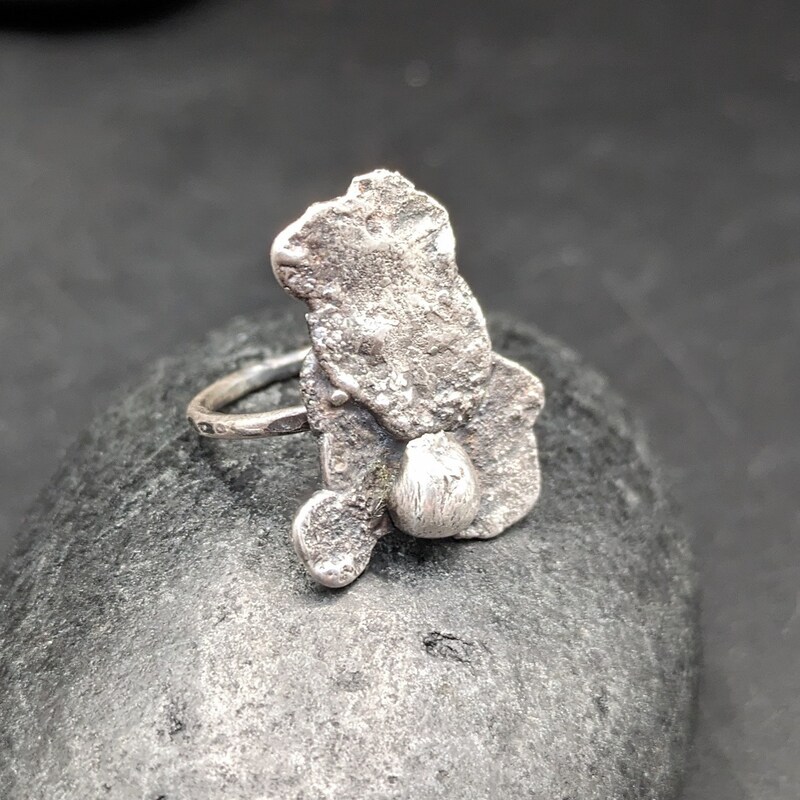 Rustic Silver Ring - Etsy