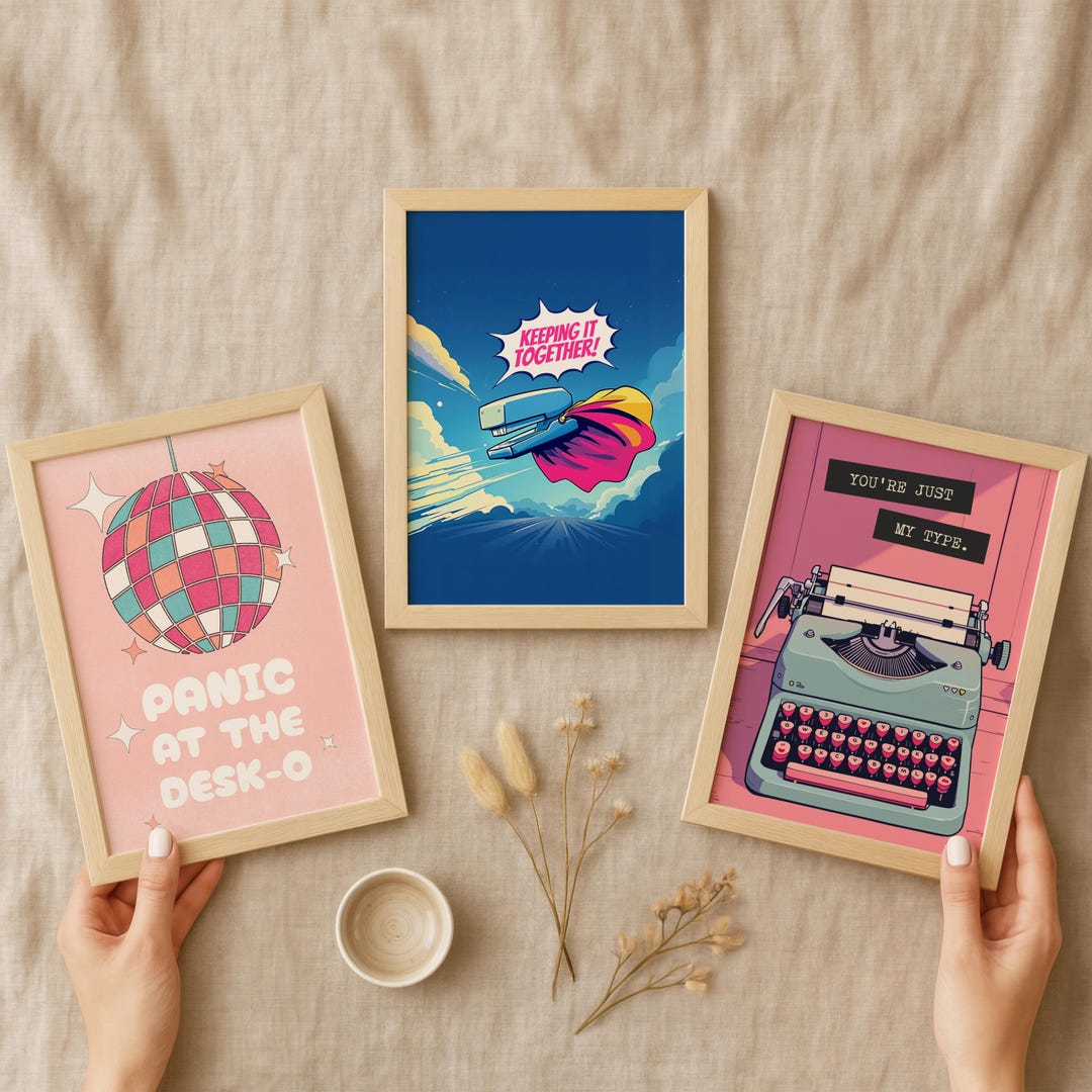 Funny Office Wall Art Bundle – Cute Office Puns Digital Prints ...