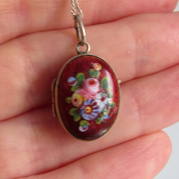 Enamel Locket - Etsy