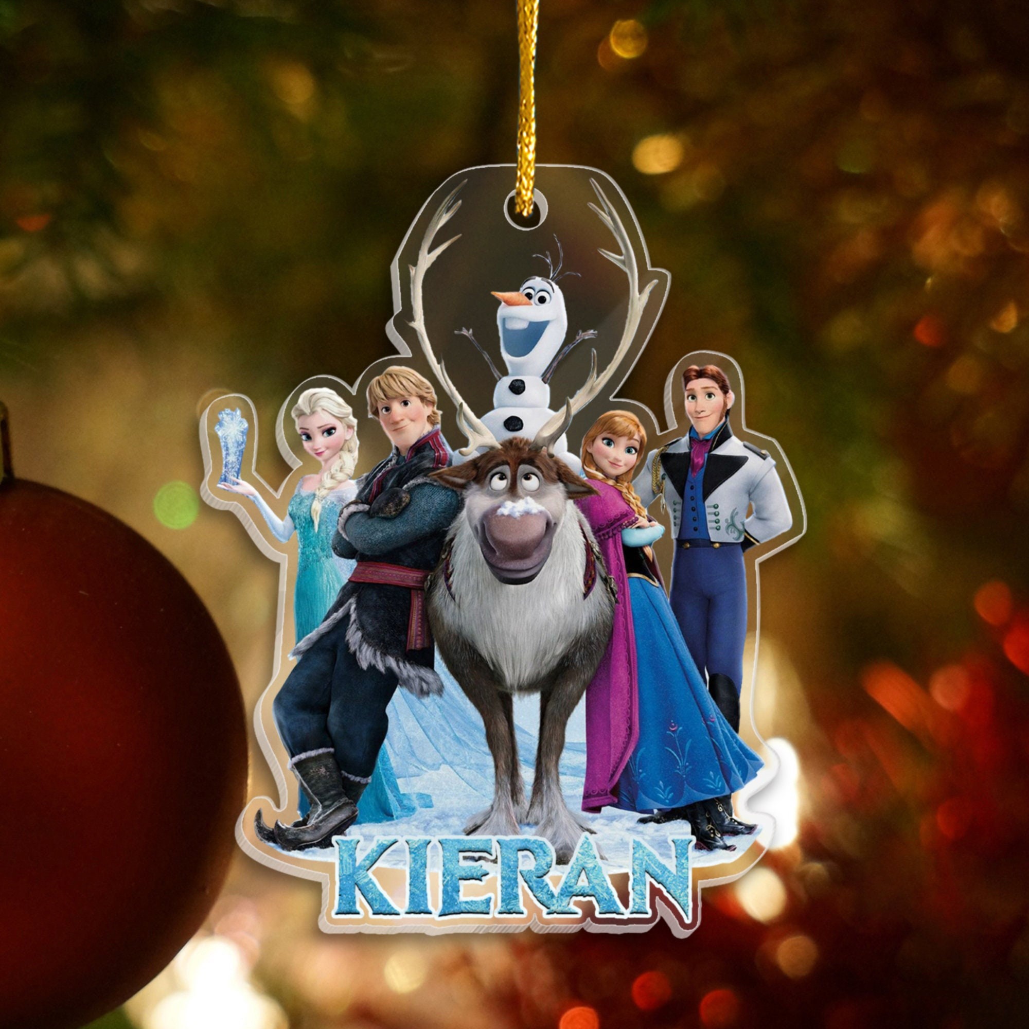 Personalized Frozen Christmas ornament, Elsa Princess Ornament, Disney ...