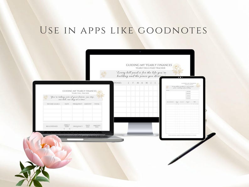 Printable Finance Tracker Bundle | Monthly & Yearly Budget Planner ...