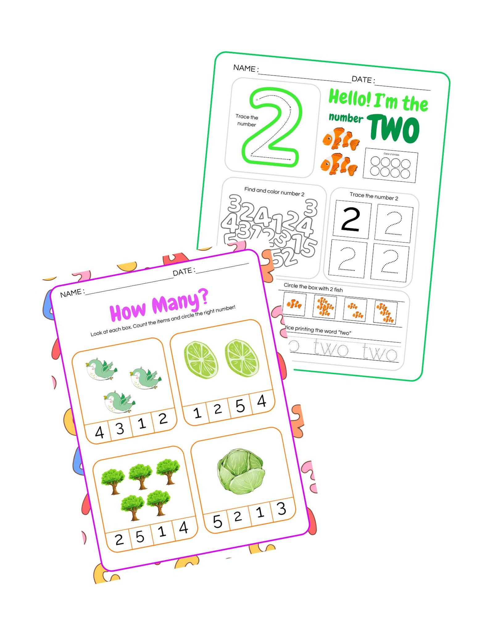 Numbers 1-10 Preschool Worksheet | Printable Counting Activity for Kids ...