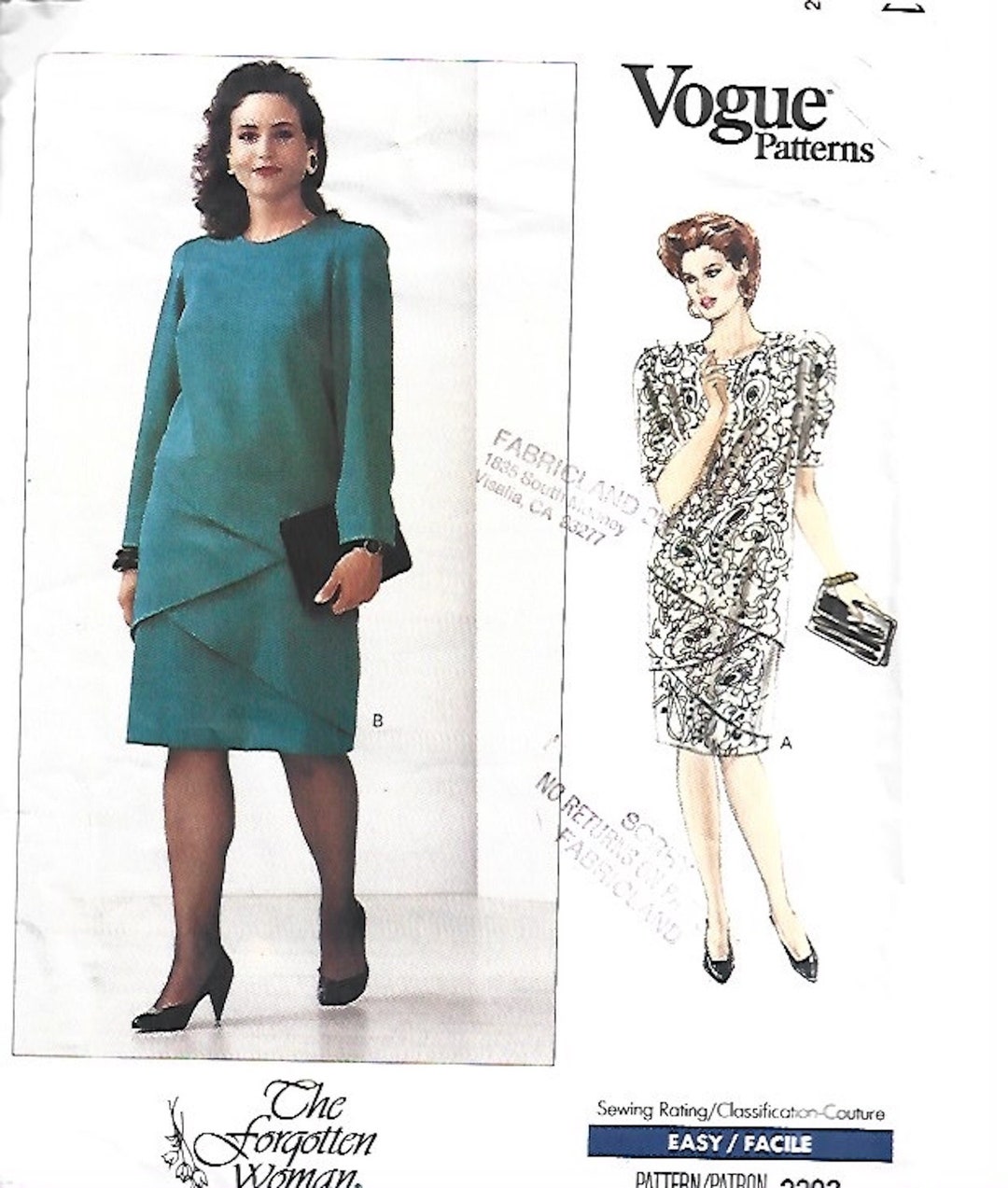 Vogue #2203 the Forgotten Woman Plus Size Dress Pattern SZ 25W-30W - Etsy