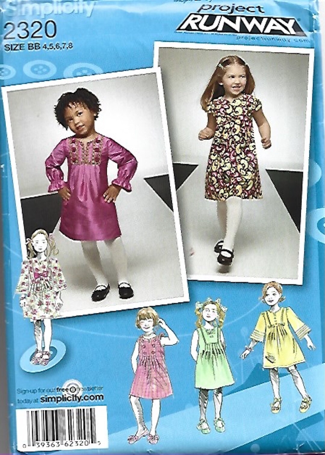Simplicity #2330 Project Runway Girls Dress Pattern SZ 4-8 - Etsy