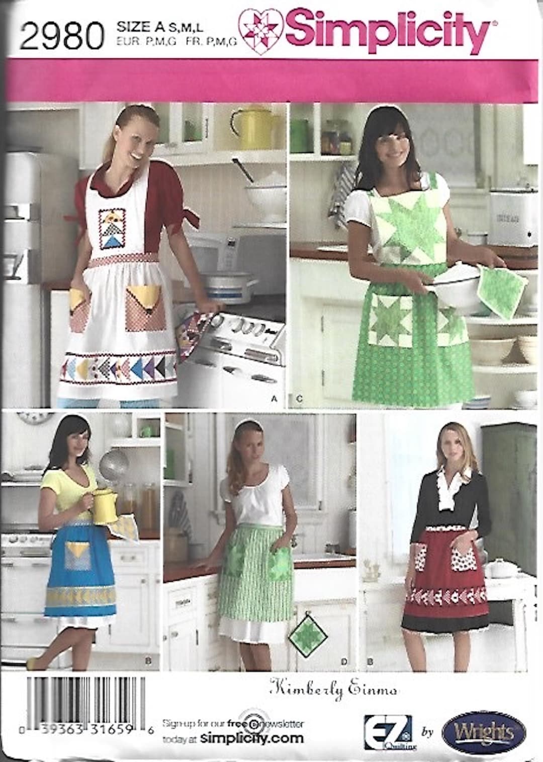 Simplicity Apron Pattern (half Apron and Bibbed Aprons) by Kimberly ...