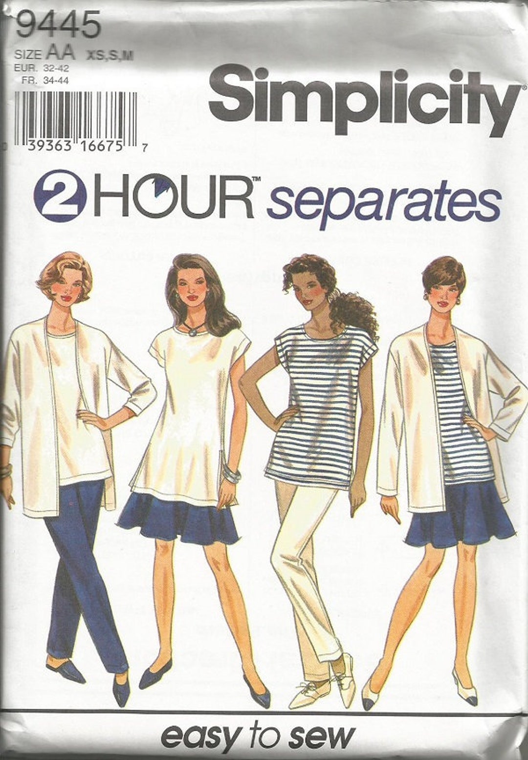 Simplicity 9445 2 Hour Separates Pattern SZ XS-M - Etsy
