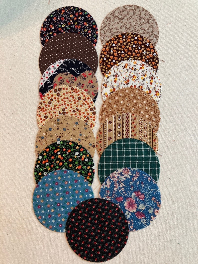 Calico and Plaid Fabric Yo-yo Pre-cut Circles 3 30 - Etsy