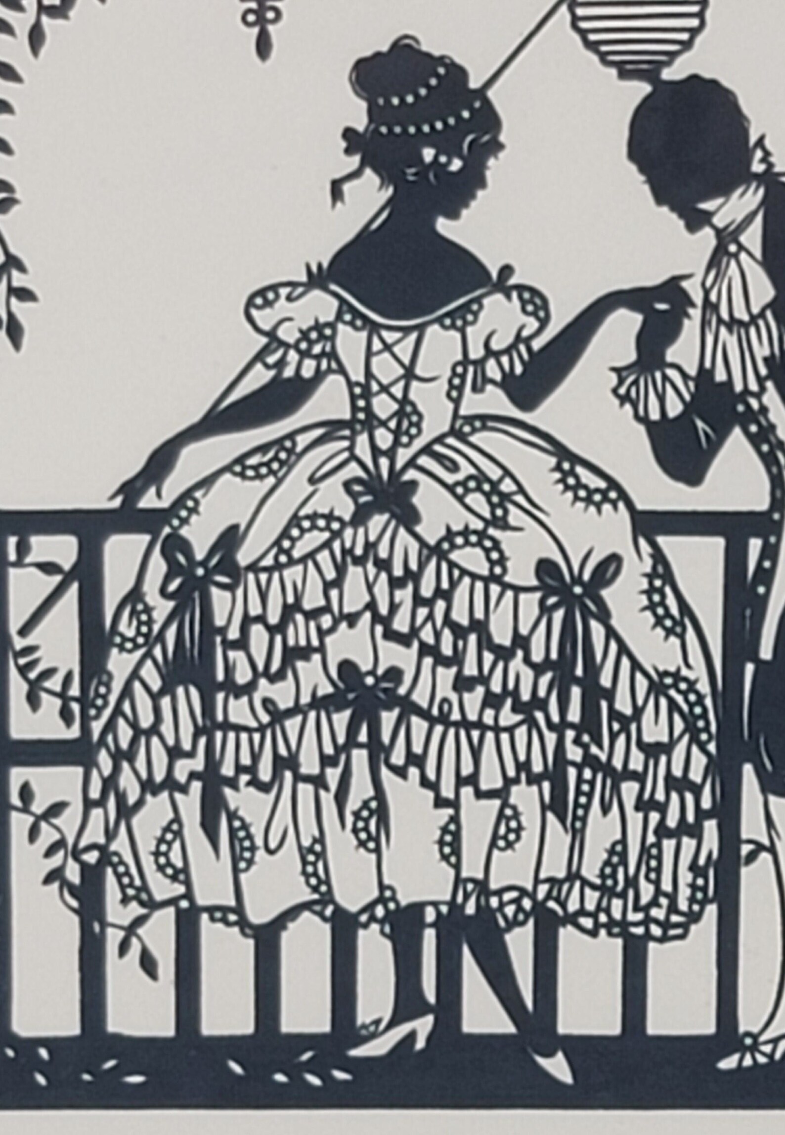 Framed Vintage German Scherenschnitte Paper Cut Out Art Silhouette ...