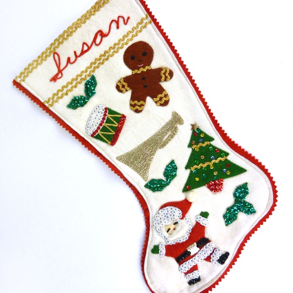 Christmas Stocking Applique - Etsy
