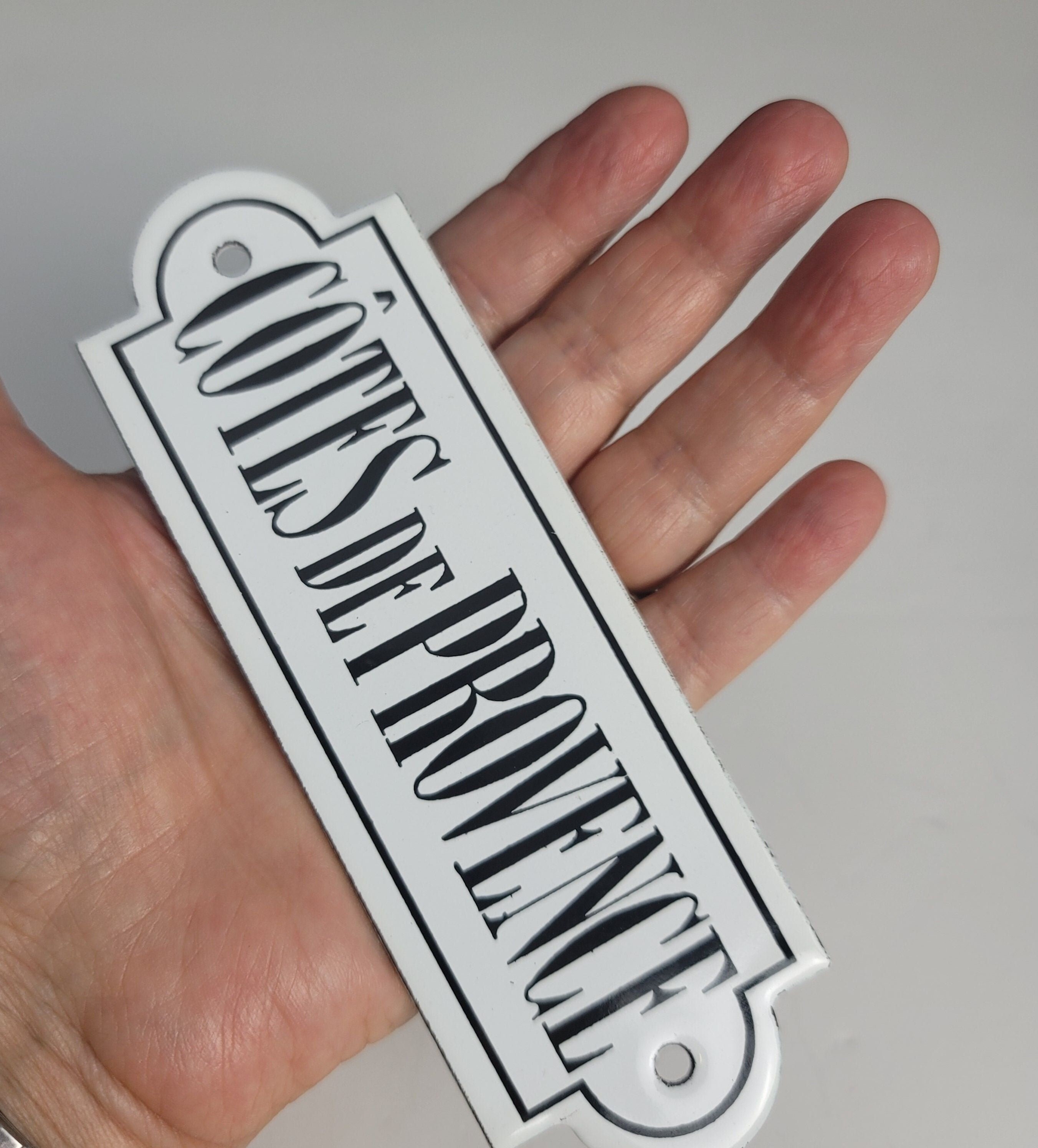 Dmjfc French Cotes De Provence Sign Vintage Black & White Enamel Plaque ...