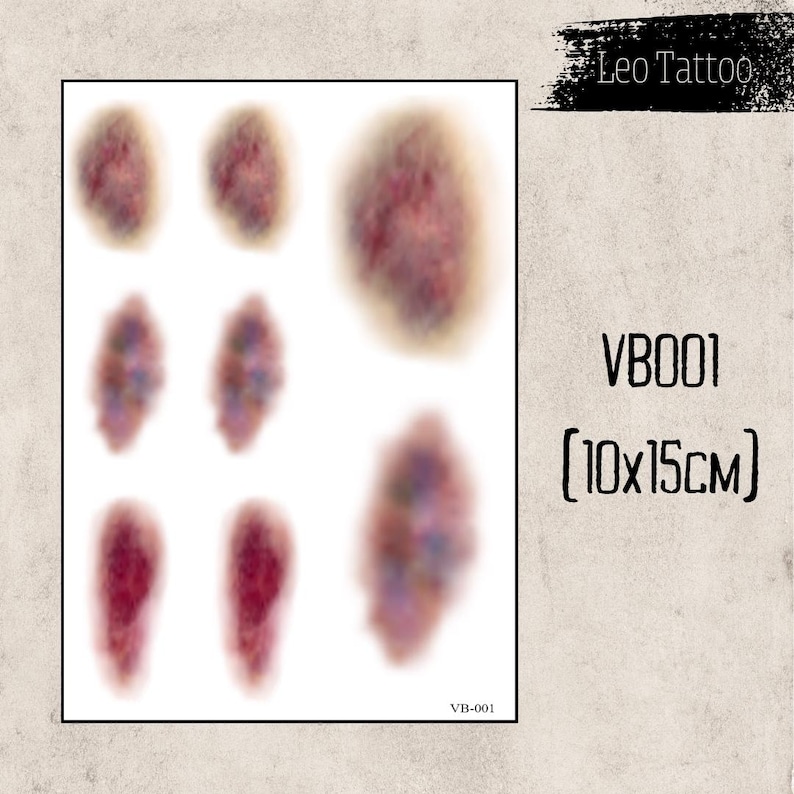 Realistic Bruise and Wound Temporary Tattoo – Fake Injury Makeup for ...