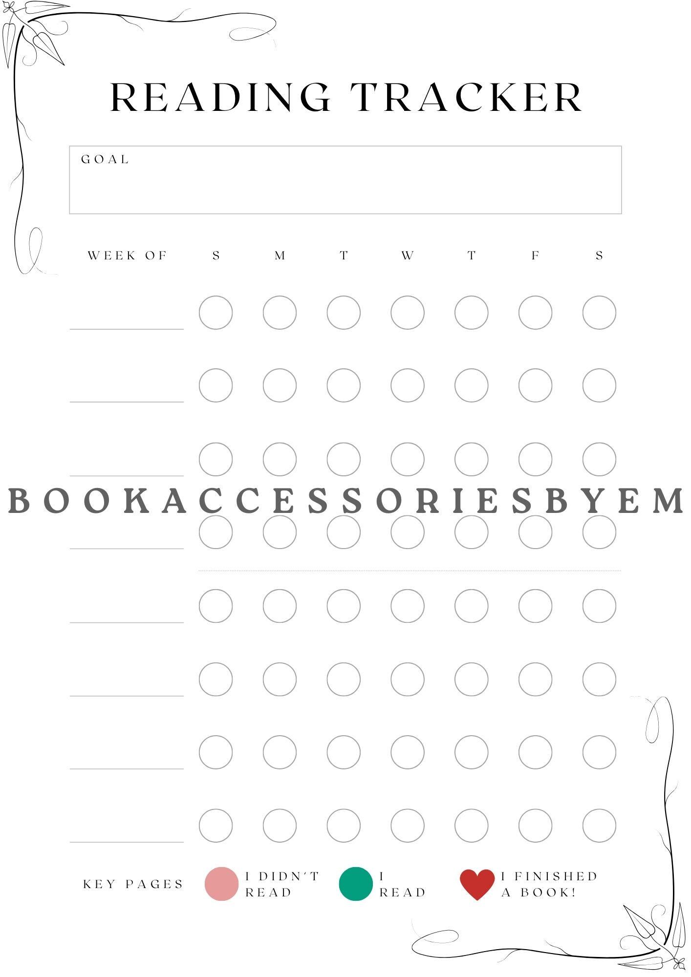 Reading Log Downloadable | Printable | Reading Tracker | Book Log | A4 ...