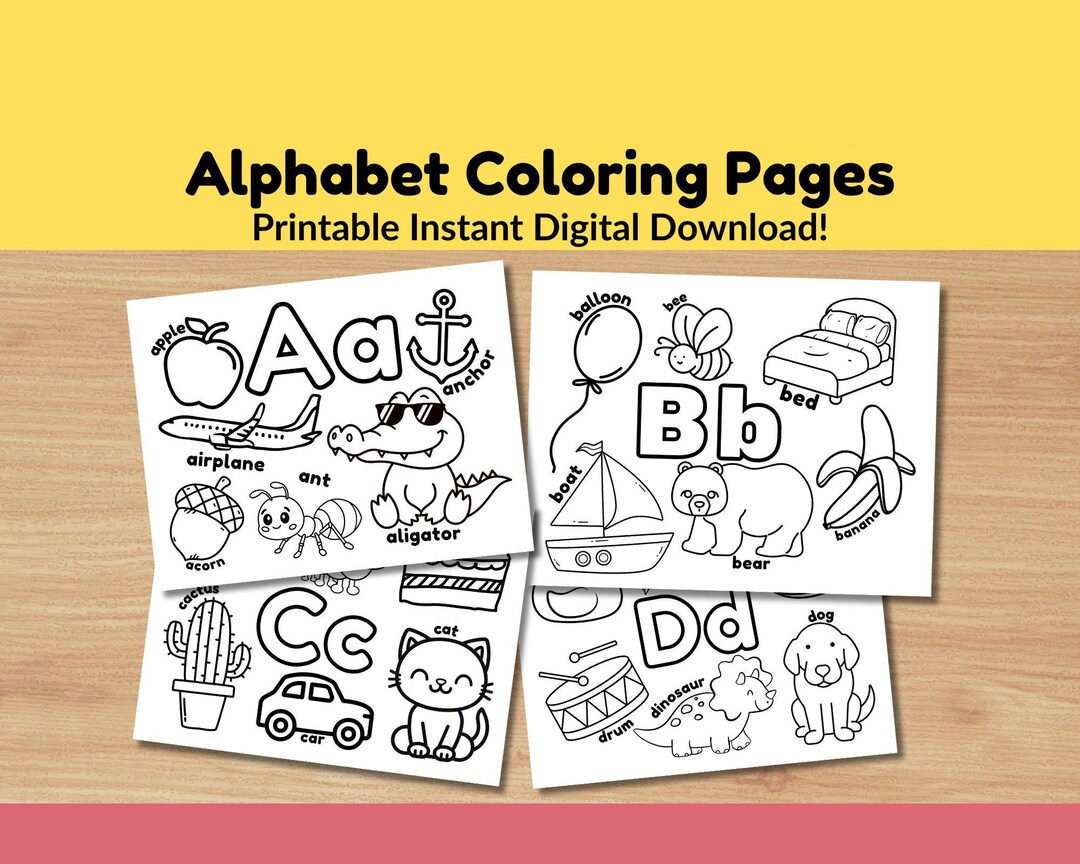 26 Alphabet Coloring Pages, Preschool Coloring Page, Preschool ...