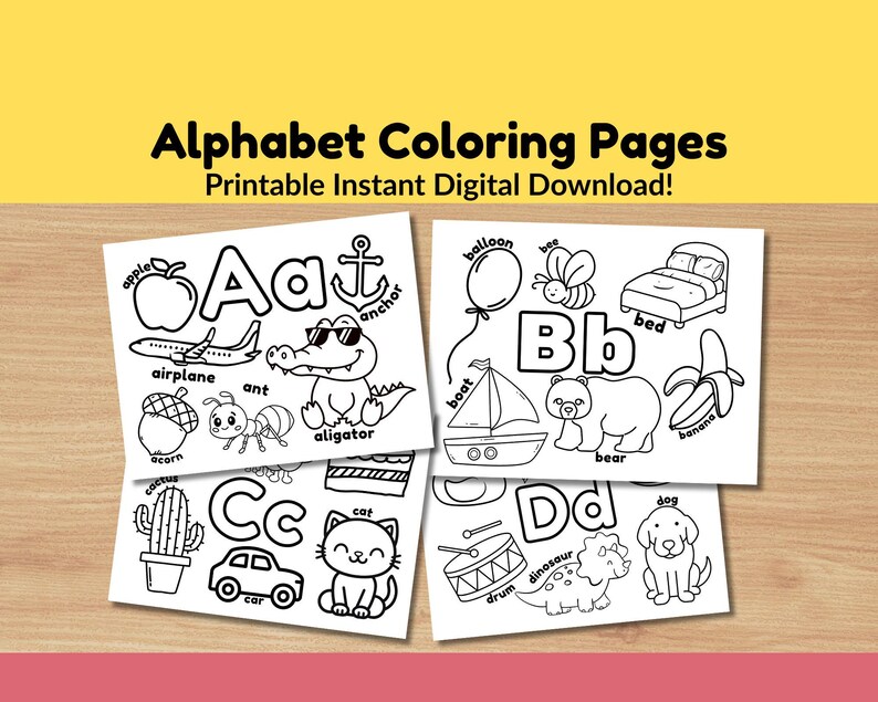 26 Alphabet Coloring Pages, Preschool Coloring Page, Preschool ...