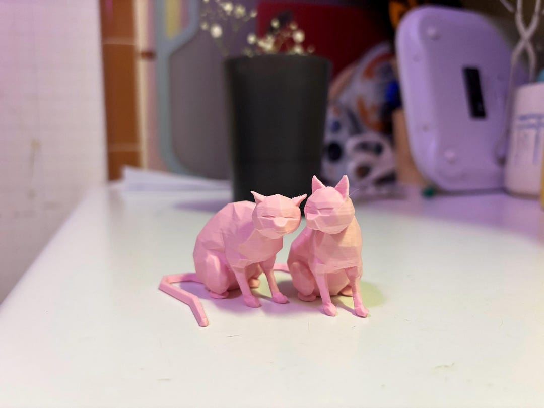 3D Printed Low-poly Cat – Modern Minimalist Desk Decor - Etsy