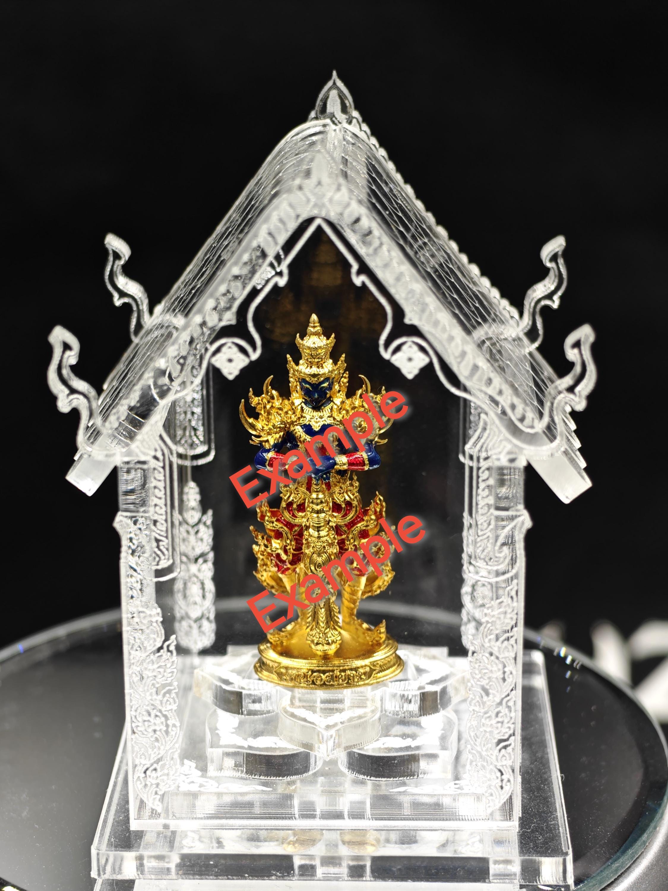 Acrylic Buddha Amulet Display Box , Traditional Thai Pavilion Style ...