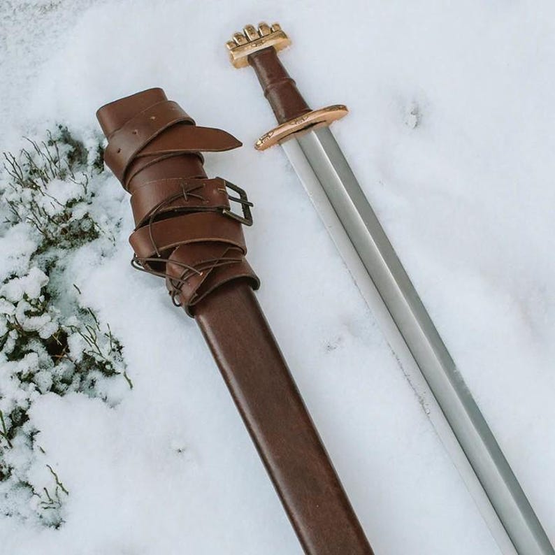 Hand-forged Viking Sword: Stainless Steel Medieval Cosplay Prop - Etsy