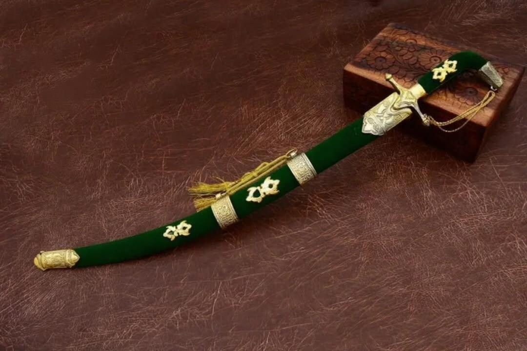 Royal Shahi Talwar, Short Sword With Engraved Beatiful Scabbard Gift ...