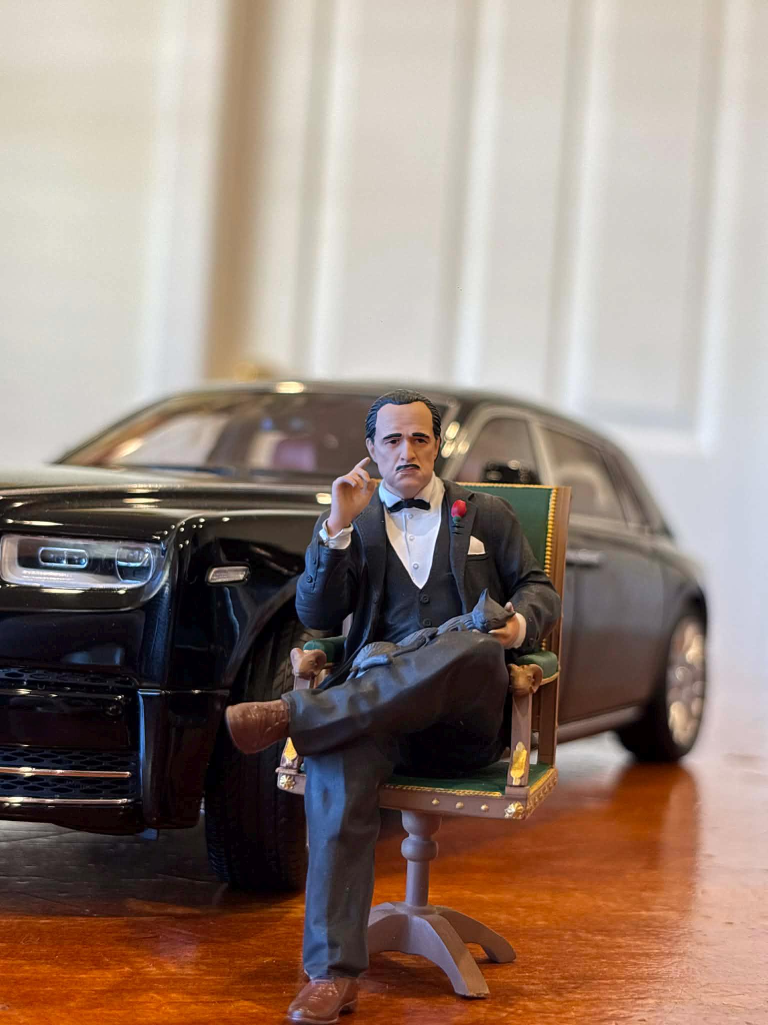 1/18 Scale Mafia Boss Figure With Cat, Miniature Boss in Tuxedo for ...