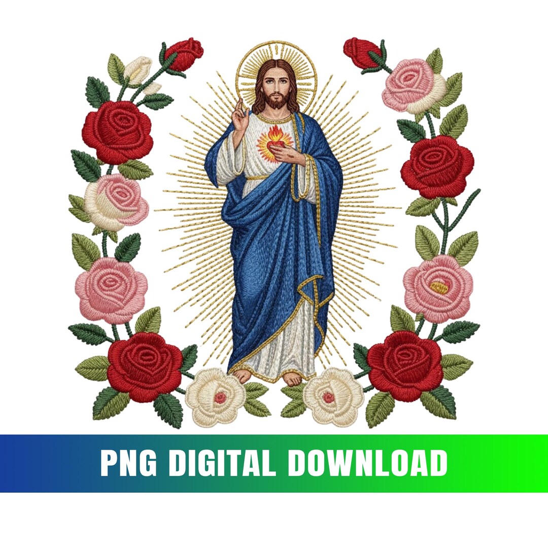 Sacred Heart of Jesus Embroidery Design, Christ Religious Machine ...