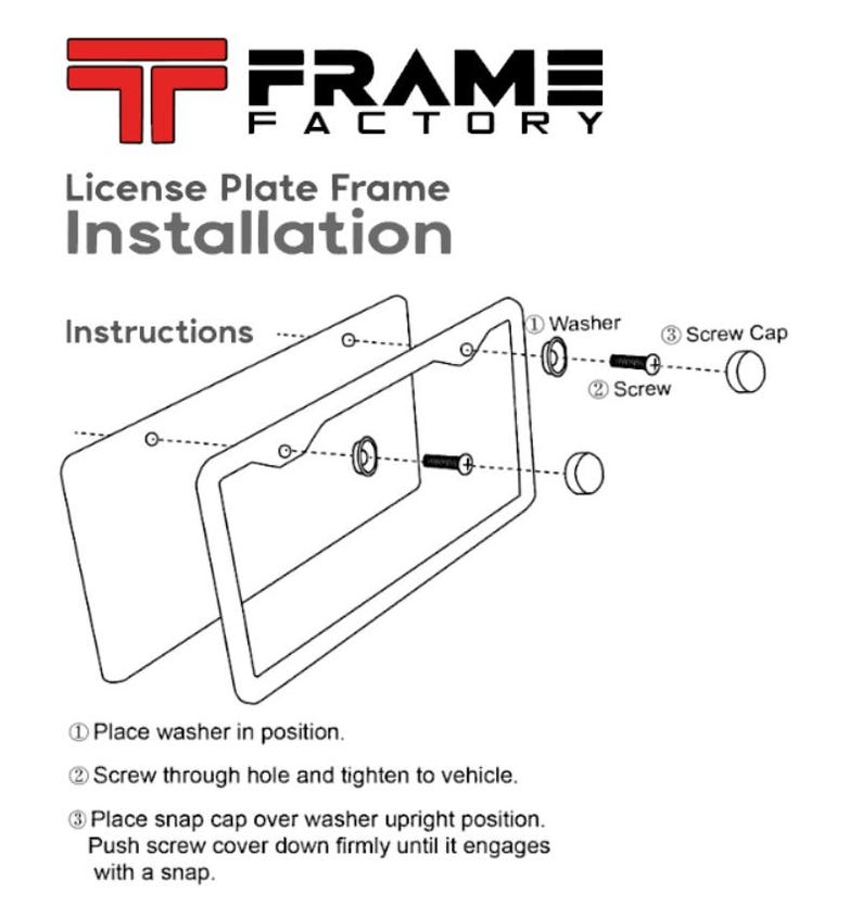 DEMON HUNTER License Plate Frame | Black Stainless Steel Metal | Anime ...