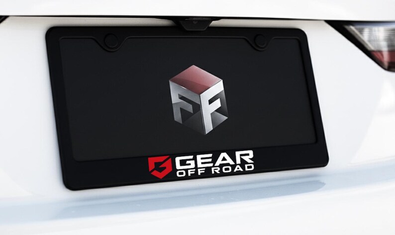 GEAR Off-road License Plate Frame Black Metal | Street Racing | Wheels ...