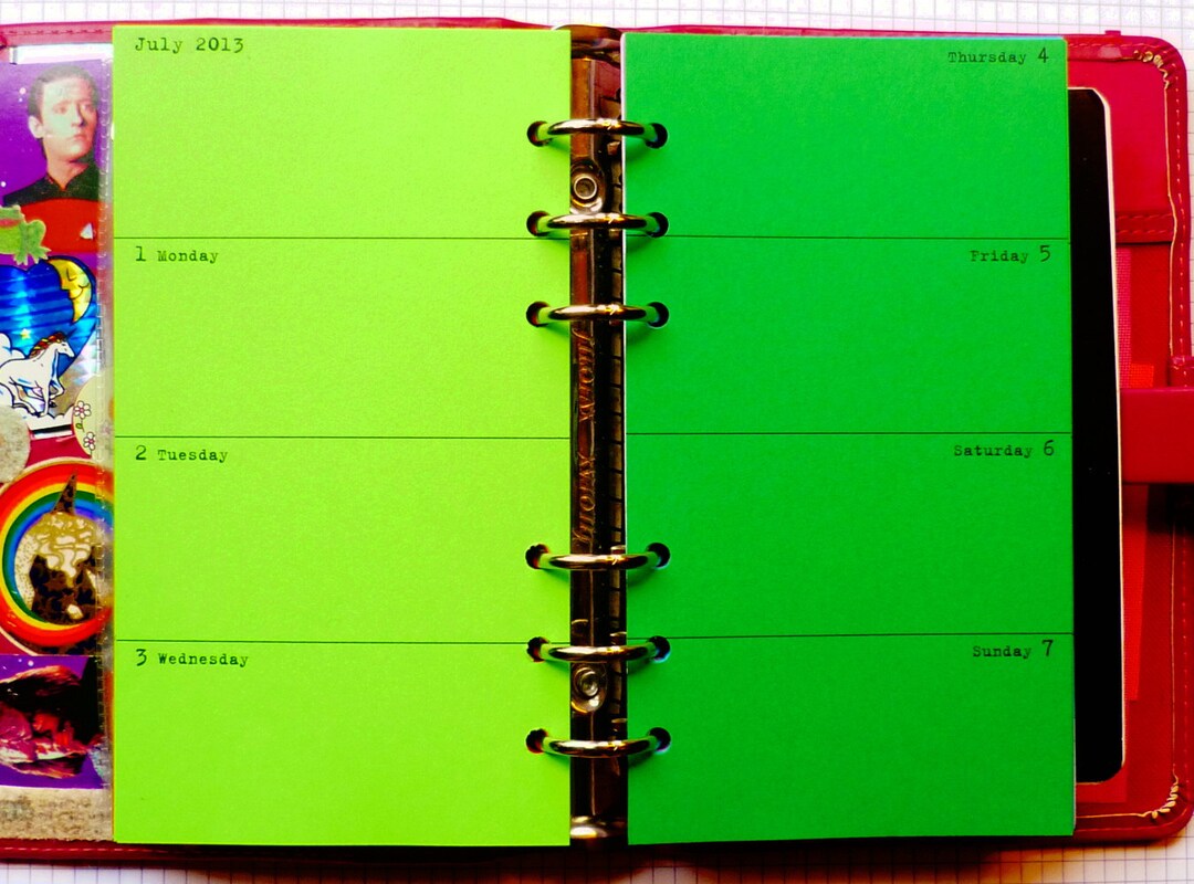 Horizontal Week on 2 Pages Planner Refill - Etsy