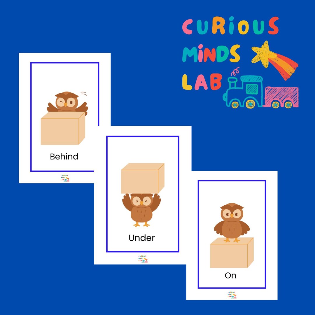 Preposition Flashcards – Set of 11 - Etsy